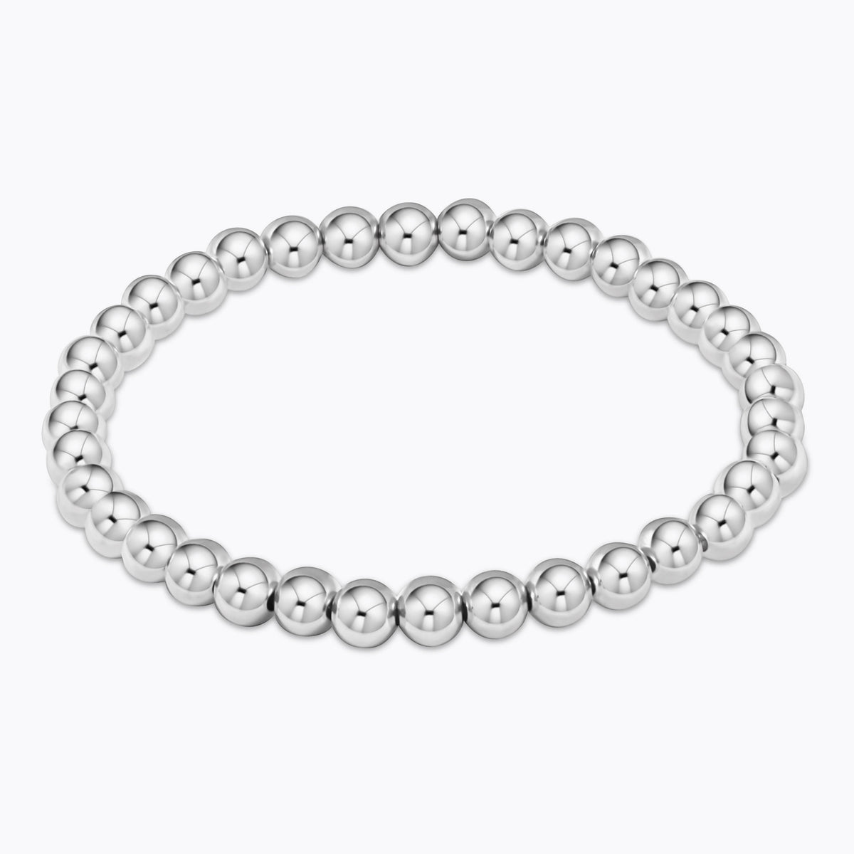 5mm Bead Bracelet Silver – Aubrey Adele