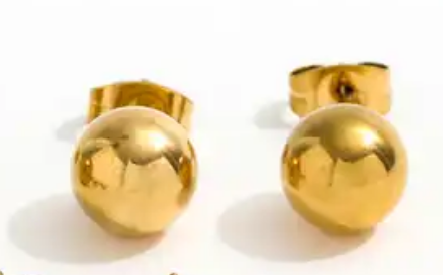 Gold Ball Earrings – Aubrey Adele