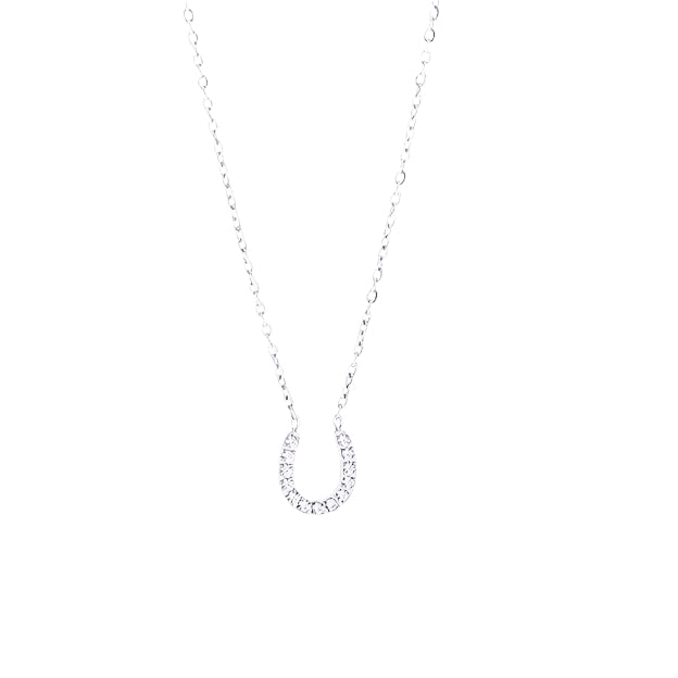 Horseshoe Necklace Silver – Aubrey Adele