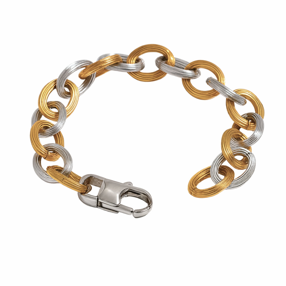 Two Tone Link Bracelet – Aubrey Adele