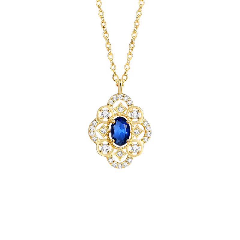 Victorian Blue Necklace – Aubrey Adele