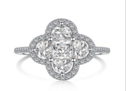 Quatrefoil Synthetic Diamond Ring – Aubrey Adele
