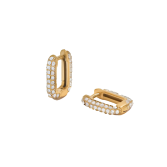 Rectangular Pave Earrings – Aubrey Adele
