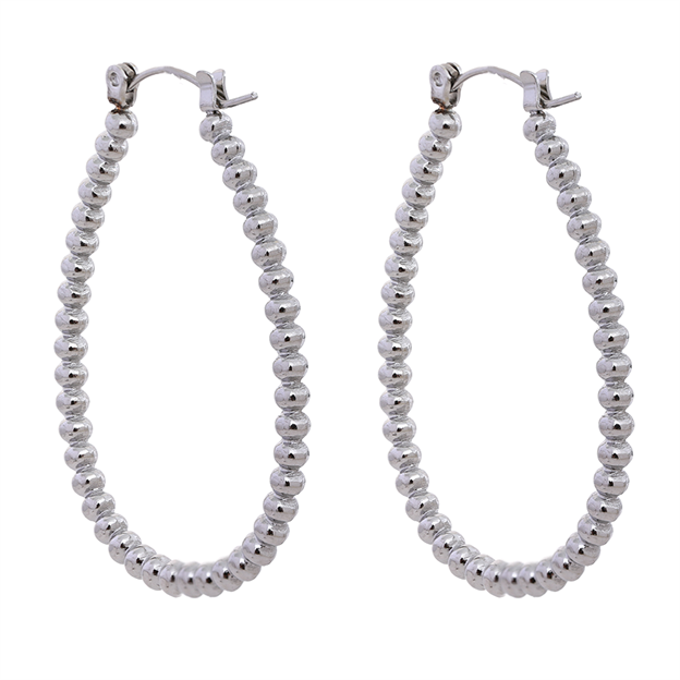 Oblong Bead Hoops – Aubrey Adele