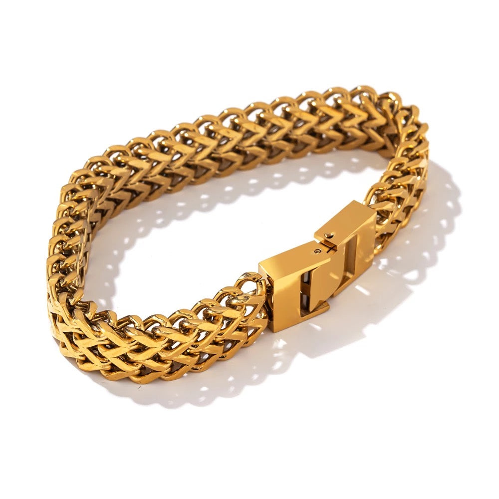 Mesh Bracelet-Gold – Aubrey Adele
