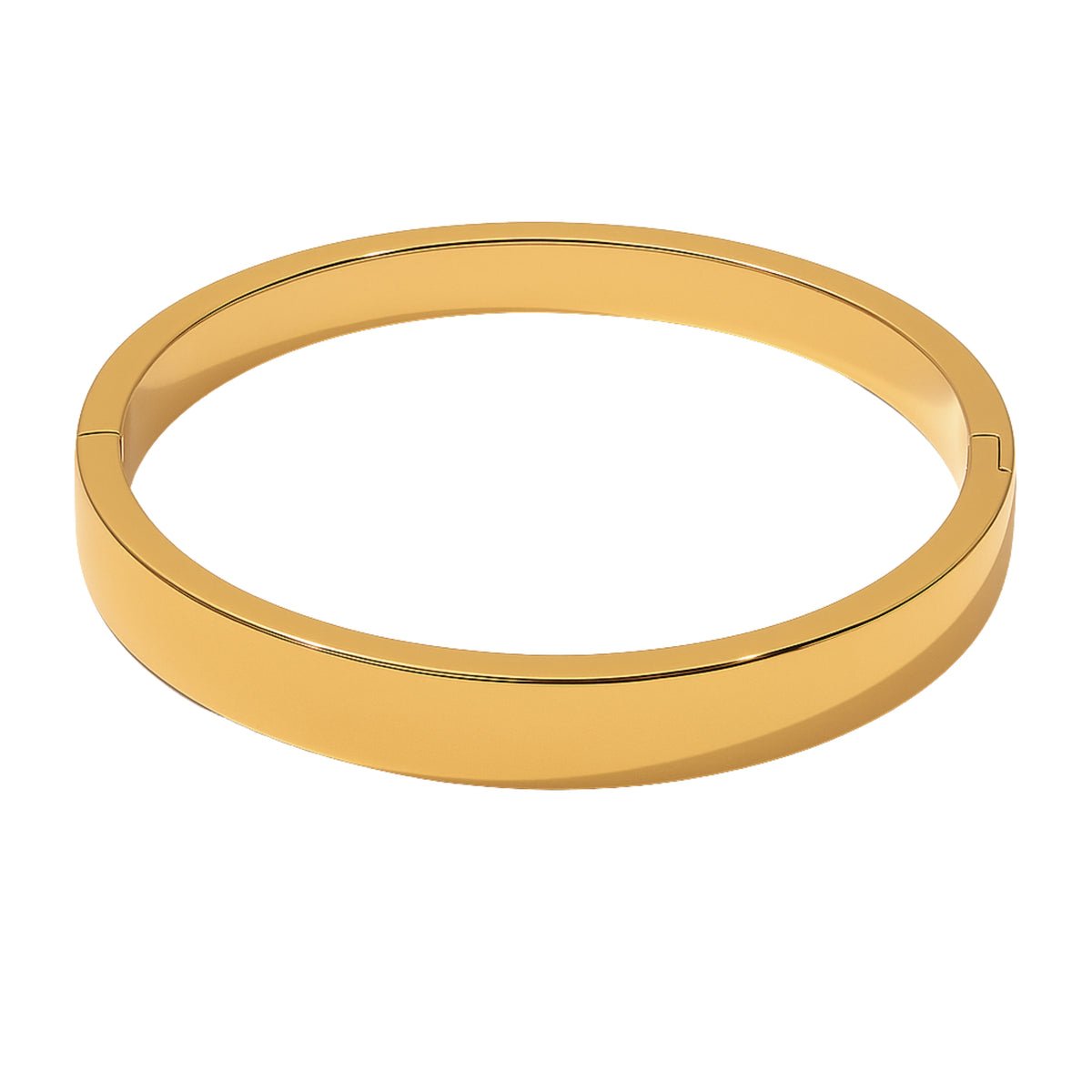 Gold Squared Edge Bangle-8mm – Aubrey Adele