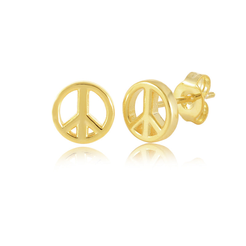 Peace Sign Stud Earrings – Aubrey Adele